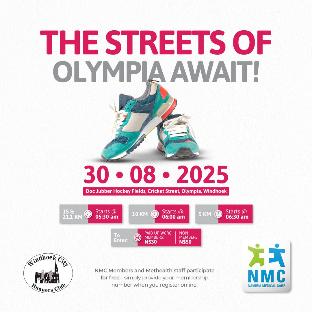 NMC & WCRC SOCIAL TRAINING RUN 30 AUGUST 2025 - Windhoek City Runners Club